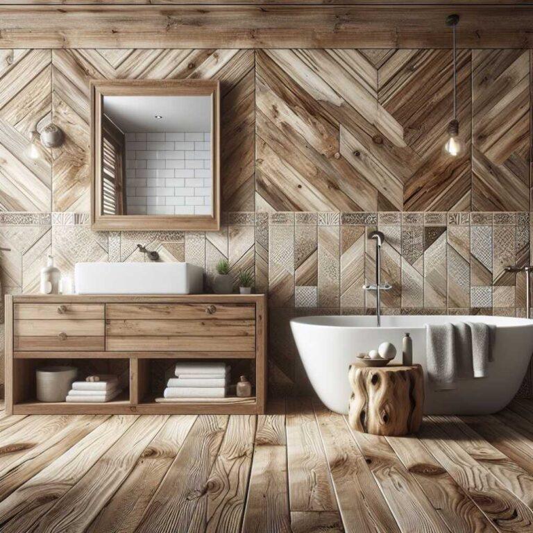 35 Stylish Wood Look Tile Ideas For Breathtaking Bathroom Designs ...