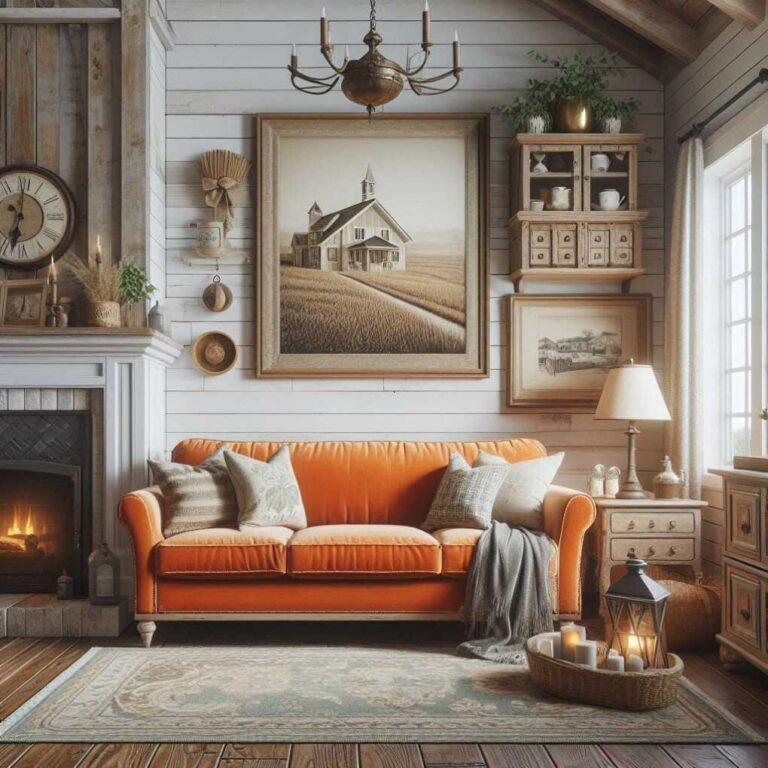 30 Vibrant and Versatile Orange Couch Living Room Ideas » HomeDecorFull