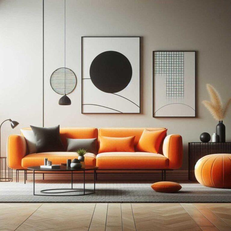 30 Vibrant and Versatile Orange Couch Living Room Ideas » HomeDecorFull
