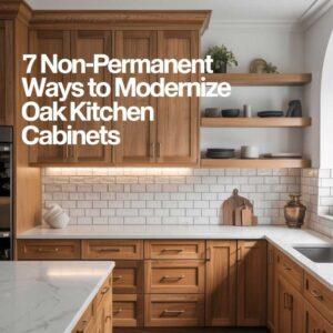 7 Non-Permanent Ways to Modernize Oak Kitchen Cabinets (Without ...